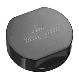 Villeroy & Boch Villeroy und Boch Abdeckkappe 94052505 anthracite, Edelstahl massiv, rund, f&uuml;r Doppeldrehgriff