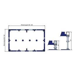 Villeroy & Boch Villeroy und Boch Montagerahmen U91412200 mit 4 Mittelf&uuml;&szlig;en, f&uuml;r Duschwannen ab 100 x 100 cm