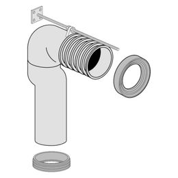 Villeroy & Boch Villeroy & Boch Vario-Abflussbogen 87110000 70-170 mm, f&uuml;r Abgang senkrecht