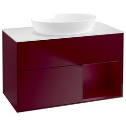 Villeroy & Boch Villeroy und Boch Finion Waschtischunterschrank GA21HBHB 100cm, Abdeckplatte white matt, Emotion, Regale Peony matt lacquer, Peony Matt