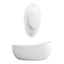 Villeroy & Boch Villeroy & Boch Aveo Badewanne UBQ194AVE9T1V01 190 x 95, weiss, freistehend, randlos, mit Trio
