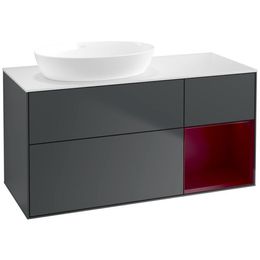 Villeroy & Boch Villeroy und Boch Finion Waschtischunterschrank FA51HBHG 120cm, Abdeckplatte white matt, Regale Peony matt lacquer, Midnight Blue Matt Lacquer