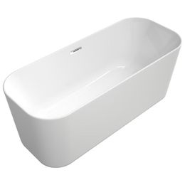 Villeroy & Boch Villeroy & Boch Finion freistehende Badewanne 177FIN7A1BCV101 170x70cm, Design-Ring, Sch&uuml;rze Colour on Demand, wei&szlig;, chrom