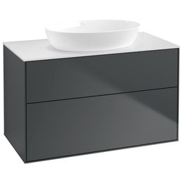 Villeroy & Boch Villeroy und Boch Finion Waschtischunterschrank GA0100HG 100x60,3cm, Emotion, Abdeckplatte white matt, Midnight Blue Matt Lacquer