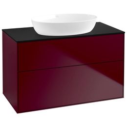 Villeroy & Boch Villeroy und Boch Finion Waschtischunterschrank GA0200HB 100x60,3cm, Emotion, Abdeckplatte black matt, Peony Matt