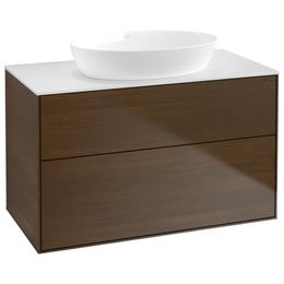 Villeroy & Boch Villeroy und Boch Finion Waschtischunterschrank GA0100GN 100x60,3cm, Emotion, Abdeckplatte white matt, Walnut veneer