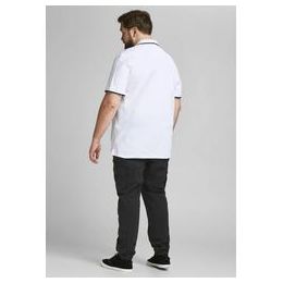 Jack & Jones PlusSize Cargohose "PAUL FLAKE", Damen, Gr. 42 (4XL), L&auml;nge 32, schwarz, Web, Obermaterial: 98% Baumwolle, 2% Elasthan, JACK & JONES PLUSSIZE, unifarben, slim fit normal, Hosen Cargohose
