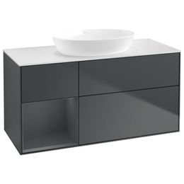 Villeroy & Boch Villeroy und Boch Finion Waschtischunterschrank GA61HGHG 120cm, Abdeckplatte white matt, Emotion, Regale Midnight matt lacquer, Midnight Blue Matt Lacquer