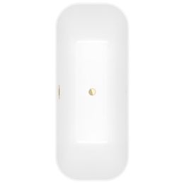Villeroy & Boch Villeroy und Boch Finion Rechteck-Freistehwanne 177FIN7A3BCV3RW 170 x 70 cm, Sch&uuml;rze Colour on Demand, stone white, gold