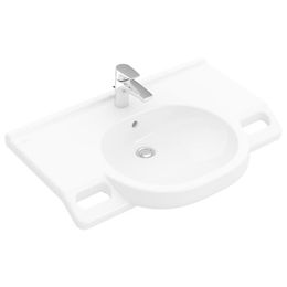 Villeroy & Boch Villeroy & Boch ViCare Waschtisch 41208101 weiss, 80 x 55 cm, ohne &Uuml;berlauf, mit Hahnloch