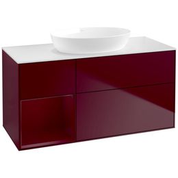 Villeroy & Boch Villeroy und Boch Finion Waschtischunterschrank FA61HBHB 120cm, Abdeckplatte white matt, Regale Peony matt lacquer, Peony Matt