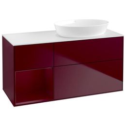 Villeroy & Boch Villeroy und Boch Finion Waschtischunterschrank GA41HBHB 120cm, Abdeckplatte white matt, Emotion, Regale Peony matt lacquer, Peony Matt