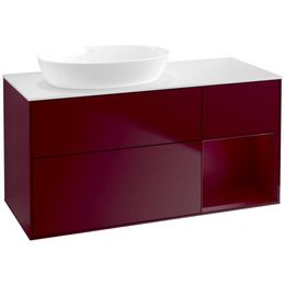 Villeroy & Boch Villeroy und Boch Finion Waschtischunterschrank FA51HBHB 120cm, Abdeckplatte white matt, Regale Peony matt lacquer, Peony Matt