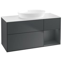 Villeroy & Boch Villeroy und Boch Finion Waschtischunterschrank GA71HGHG 120cm, Abdeckplatte white matt, Emotion, Regale Midnight matt lacquer, Midnight Blue Matt Lacquer