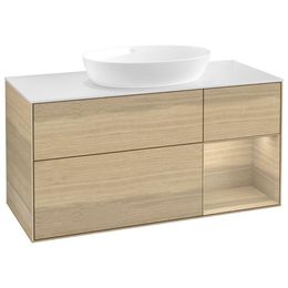 Villeroy & Boch Villeroy und Boch Finion Waschtischunterschrank GA71PCPC 120cm, Abdeckplatte white matt, Emotion, Regale Oak Veneer, Oak Veneer