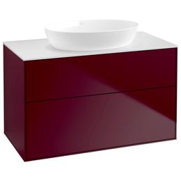 Villeroy & Boch Villeroy und Boch Finion Waschtischunterschrank GA0100HB 100x60,3cm, Emotion, Abdeckplatte white matt, Peony Matt