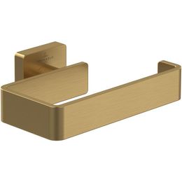 Villeroy & Boch Villeroy und Boch Elements Striking Toilettenpapierhalter TVA15201400076 135x45x93mm, ohne Deckel, brushed gold