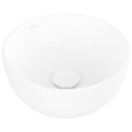 Villeroy & Boch Villeroy und Boch Artis Aufsatzwaschtisch 43893201 d= 32,5cm, rund, ohne Hahnlochbank, ohne &Uuml;berlauf, wei&szlig;