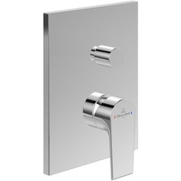 Villeroy & Boch Villeroy und Boch Liberty Fertigmontageset TVS10700500061 Unterputz-Einhebel-Wannenarmatur, mit Umsteller, Wandmontage, chrom