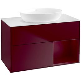 Villeroy & Boch Villeroy und Boch Finion Waschtischunterschrank FA21HBHB 100cm, Abdeckplatte white matt, Regale Peony matt lacquer, Peony Matt