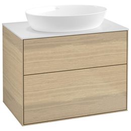 Villeroy & Boch Villeroy und Boch Finion Waschtischunterschrank G99100PC 80x60,3cm, Emotion, Abdeckplatte white matt, Oak Veneer