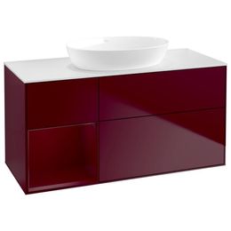 Villeroy & Boch Villeroy und Boch Finion Waschtischunterschrank GA61HBHB 120cm, Abdeckplatte white matt, Emotion, Regale Peony matt lacquer, Peony Matt
