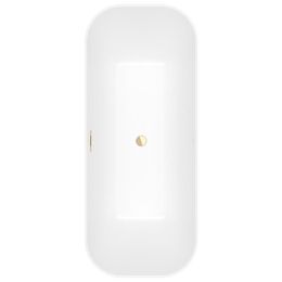 Villeroy & Boch Villeroy und Boch Finion Rechteck-Freistehwanne 177FIN7A3BCV2RW 170 x 70 cm, Design-Ring, Sch&uuml;rze Colour on Demand, stone white, gold