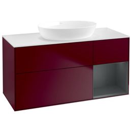 Villeroy & Boch Villeroy und Boch Finion Waschtischunterschrank GA71HGHB 120cm, Abdeckplatte white matt, Emotion, Regale Midnight matt lacquer, Peony Matt