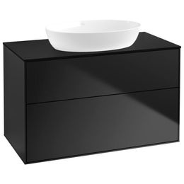 Villeroy & Boch Villeroy und Boch Finion Waschtischunterschrank GA0200PD 100x60,3cm, Emotion, Abdeckplatte black matt, Black matt lacquer