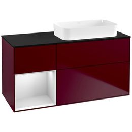 Villeroy & Boch Villeroy und Boch Finion Waschtischunterschrank F682MTHB 120x60,3x50,1cm, Regal links White matt lacquer, Peony Matt