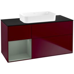 Villeroy & Boch Villeroy und Boch Finion Waschtischunterschrank G702GMHB 120x60,3x50,1cm, Regal rechts Olive Matt Lacquer, Peony Matt