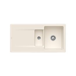 Villeroy & Boch Villeroy und Boch Siluet Fl&auml;chenb&uuml;ndige Sp&uuml;le 33372FKR mit Ablaufgarnitur und Excenterbet&auml;tigung, Crema