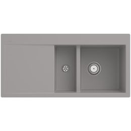 Villeroy & Boch Villeroy und Boch Subway Fl&auml;chenb&uuml;ndige Sp&uuml;le 67121FKD Becken rechts, mit Ablaufgarnitur und Handbet&auml;tigung, Fossil