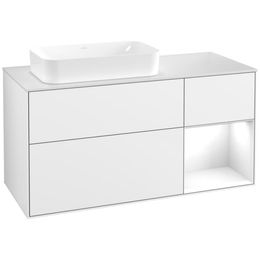 Villeroy & Boch Villeroy und Boch Finion Waschtischunterschrank G691GFGF 120x60,3x50,1cm, Regal rechts Glossy white lacquer, Glossy white lacquer