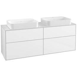 Villeroy & Boch Villeroy und Boch Finion Waschtischunterschrank G72100GF 160x60,3x50,1cm, Glass White Matt, Glossy white lacquer