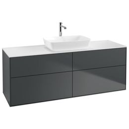 Villeroy & Boch Villeroy und Boch Finion Waschtischunterschrank G85100HG 160x60,3cm, Emotion, Abdeckplatte white matt, Midnight Blue Matt Lacquer