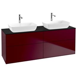 Villeroy & Boch Villeroy und Boch Finion Waschtischunterschrank G84200HB 160x60,3cm, Emotion, Abdeckplatte black matt, Peony Matt