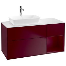 Villeroy & Boch Villeroy und Boch Finion Waschtischunterschrank G811HBHB 120cm, Abdeckplatte white matt, Emotion, Regale Peony matt lacquer, Peony Matt