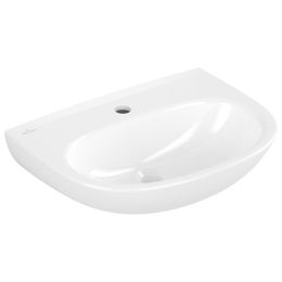 Villeroy & Boch Villeroy und Boch O.novo Waschtisch 434051R1 50x38cm, oval, Hahnloch ohne &Uuml;berlauf, wei&szlig; C-plus