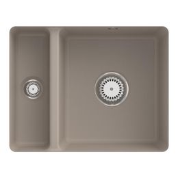 Villeroy & Boch Villeroy und Boch Unterbausp&uuml;le 675801AM mit Ablaufgarnitur und Handbet&auml;tigung, Almond