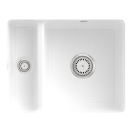 Villeroy & Boch Villeroy und Boch Unterbausp&uuml;le 675801KG mit Ablaufgarnitur und Handbet&auml;tigung, Snow White
