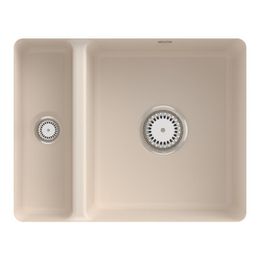 Villeroy & Boch Villeroy und Boch Unterbausp&uuml;le 675801FU mit Ablaufgarnitur und Handbet&auml;tigung, Ivory