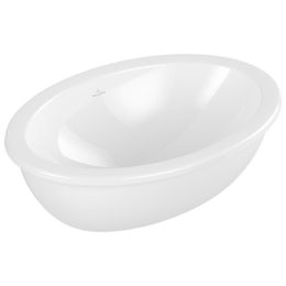 Villeroy & Boch Villeroy und Boch Loop & friends Einbauwaschbecken 4A630101 oval, ohne Hahnlochbank, ohne &Uuml;berlauf, 66 x 47 cm, wei&szlig;