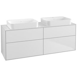 Villeroy & Boch Villeroy und Boch Finion Waschtischunterschrank G72100MT 160x60,3x50,1cm, Glass White Matt, White matt lacquer