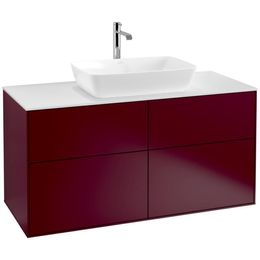 Villeroy & Boch Villeroy und Boch Finion Waschtischunterschrank F79100HB 120x60,3cm, Abdeckplatte white matt, Peony Matt