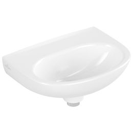 Villeroy & Boch Villeroy und Boch O.novo Waschtisch 434037R1 36x27,5cm, oval, ohne &Uuml;berlauf, seitliche Hahnl&ouml;cher vorgestochen, wei&szlig; C-plus