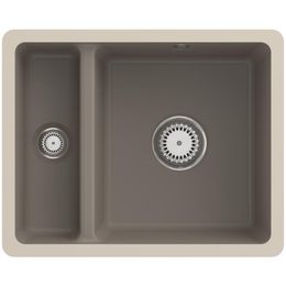 Villeroy & Boch Villeroy und Boch Unterbausp&uuml;le 675801TR mit Ablaufgarnitur und Handbet&auml;tigung, Timber