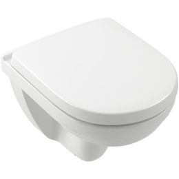 Villeroy & Boch Villeroy und Boch O.novo Wand-WC-Combi-Pack 5688HR01 36 x 49 cm, mit WC-Sitz, Direct Flush, wei&szlig;