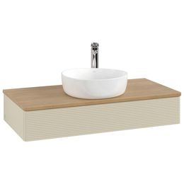Villeroy & Boch Villeroy und Boch Antao Waschtisch-Unterschrank L09151HJ 100x19x50cm, Waschbeckenplattenfarbe honey oak, silk grey matt lacquer