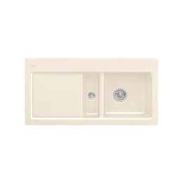 Villeroy & Boch Villeroy und Boch Subway Fl&auml;chenb&uuml;ndige Sp&uuml;le 67122FKR Becken rechts, mit Ablaufgarnitur und Excenterbet&auml;tigung, Crema